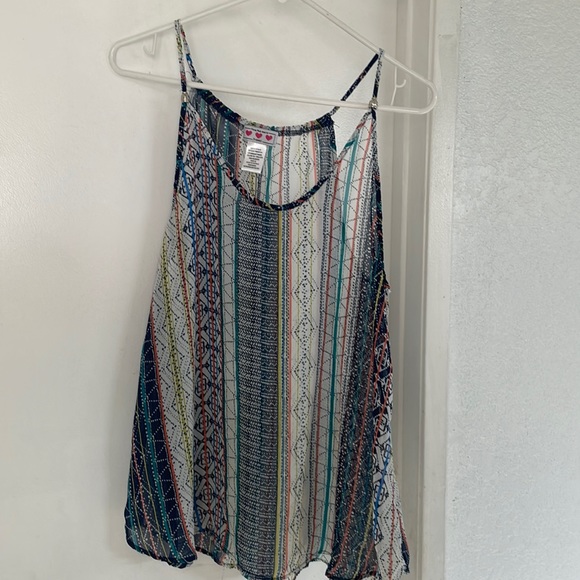 Three Hearts | Tops | Multi Colored Sheer Tank | Poshmark